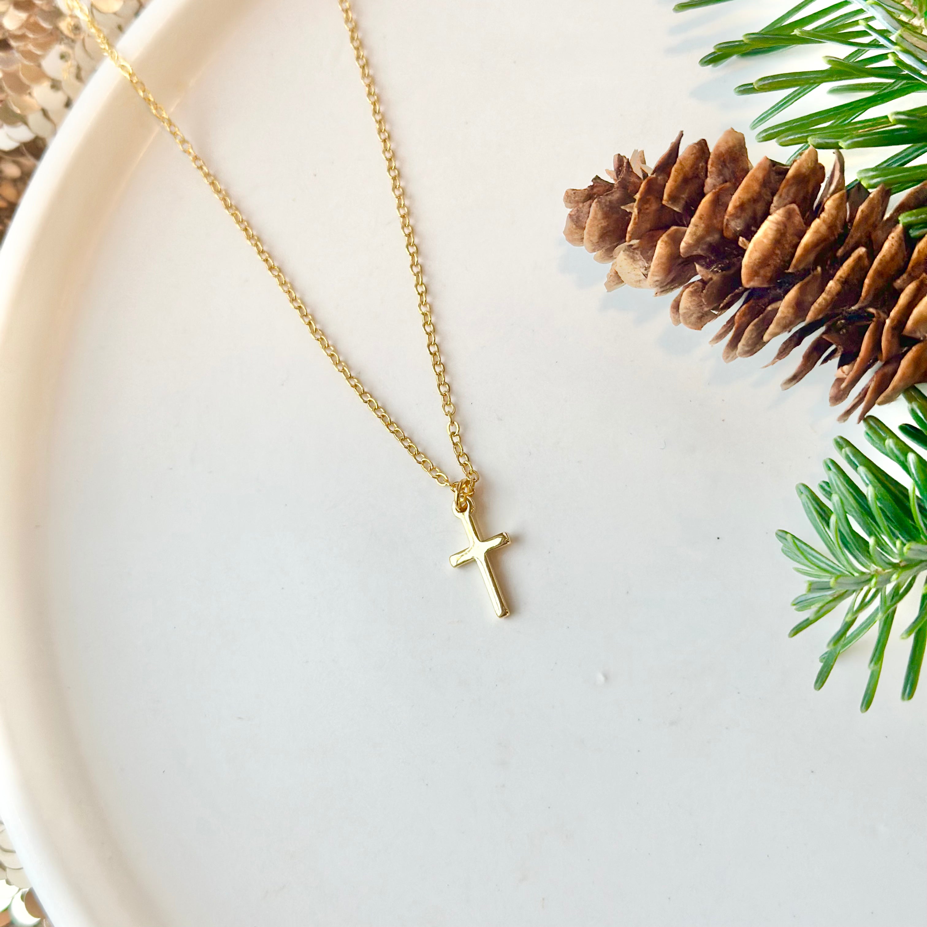 Gold Cross Necklace – Beloved Designs