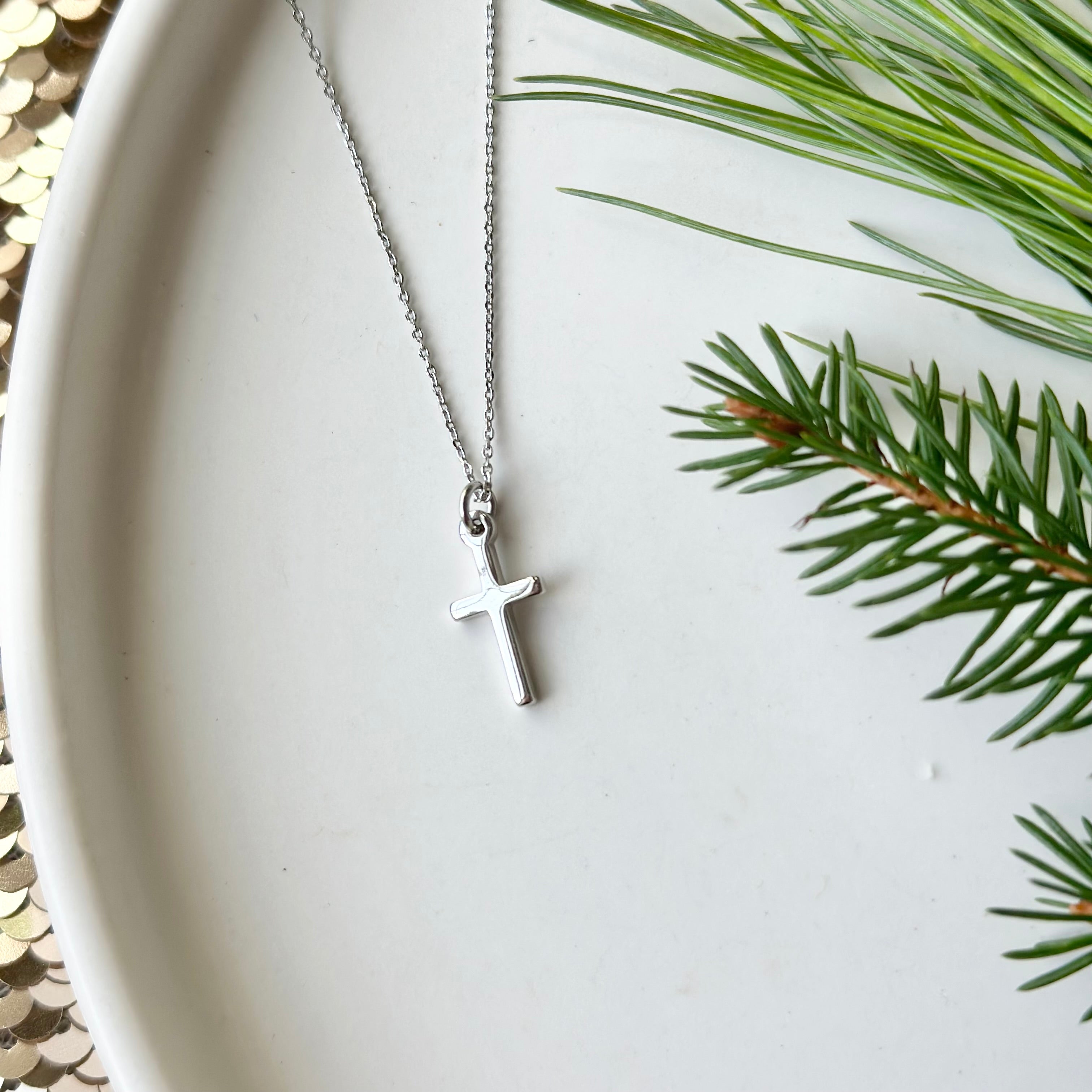 Silver Cross Necklace – Beloved Designs